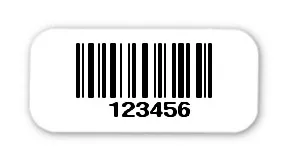 18x8mm Etiketten mit Barcode Folie weiß | Barcodeetiketten.com - coded ...
