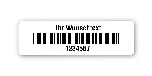 31x9mm Etiketten mit Barcode Folie weiß | Barcodeetiketten.com - coded ...