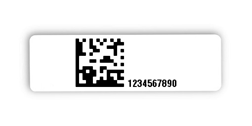 31x9mm Etiketten mit QR- und DataMatrix-Code Folie weiß ...