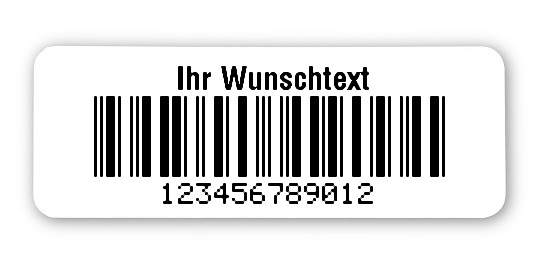 40x15mm Etiketten mit Barcode Folie weiß | Barcodeetiketten.com - coded ...