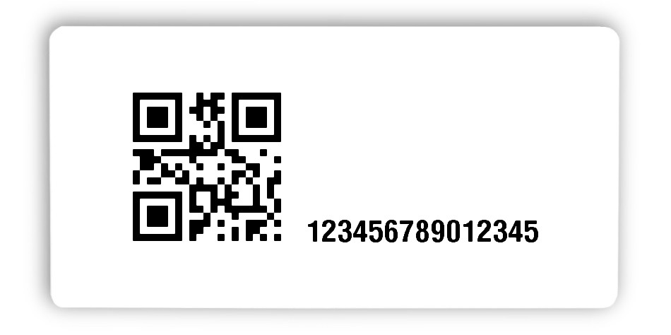 68x34mm Etiketten mit QR- und DataMatrix-Code Folie weiß ...