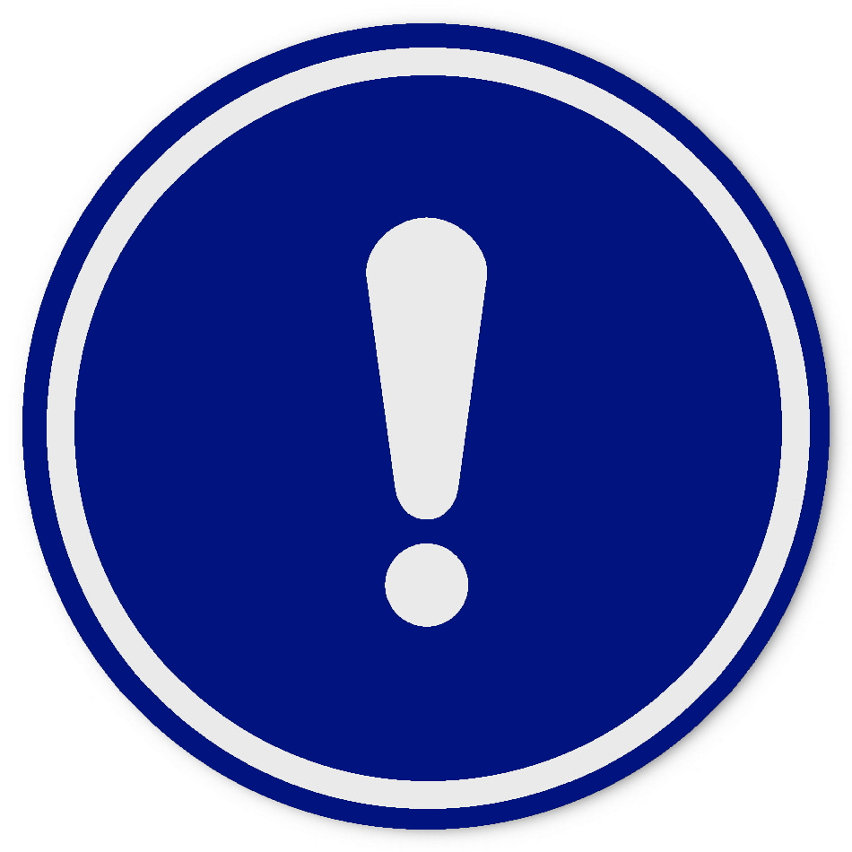 Gebotsplakette "Allgemeines Gebotszeichen" | Barcodeetiketten.com ...